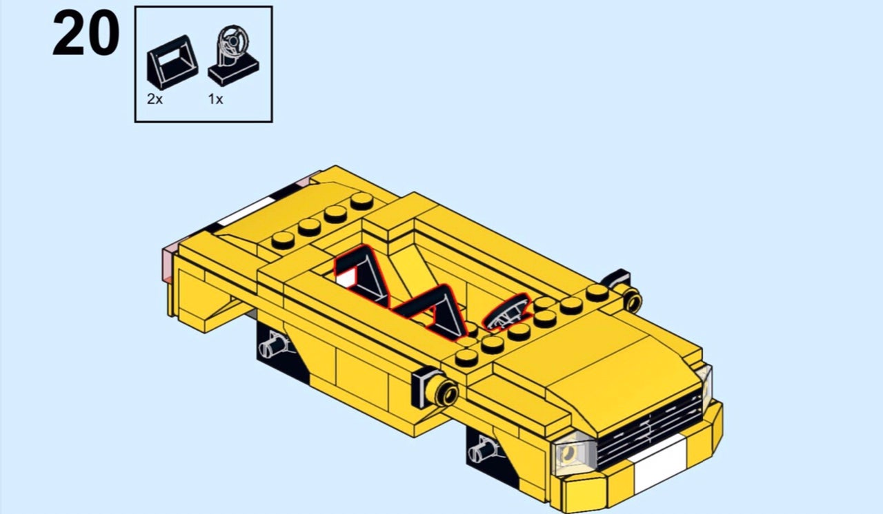 LEGO MOC 40468 Yellow Taxi Minifig Scale by Brunei | Rebrickable ...